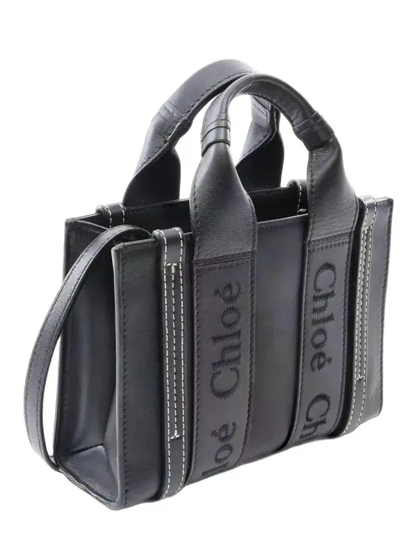 Chloé 2010s Mini Woody Tote Bag - Black