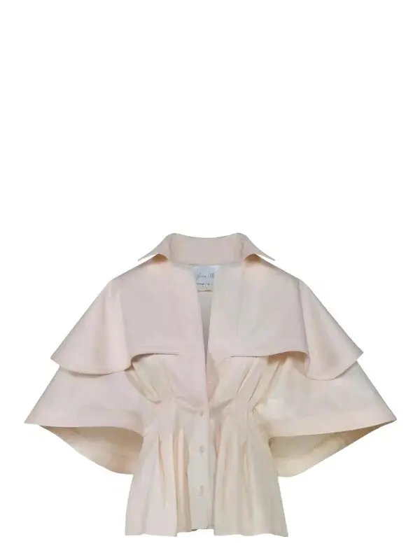 Johanna Ortiz Suspiro Gaucho Tiered Cape Top - Neutrals