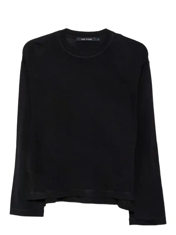 Sofie D'hoore Long Sleeve Knit With Side Slits - Black