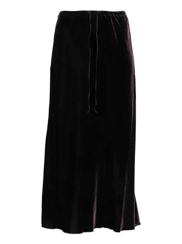 FORTE_FORTE Velvet Midi Skirt - Purple