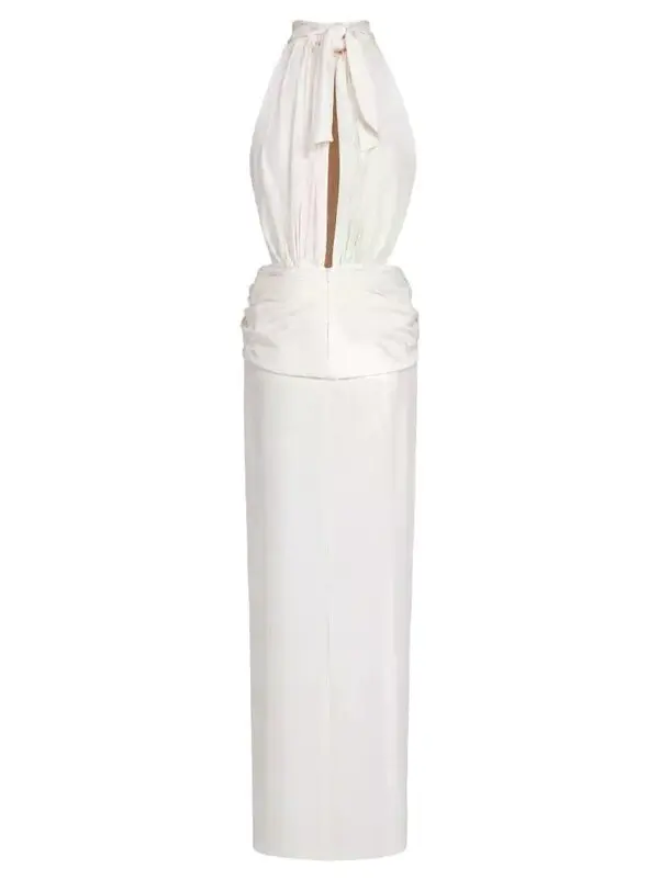 Johanna Ortiz Retro Drape Maxi Dress - Neutrals