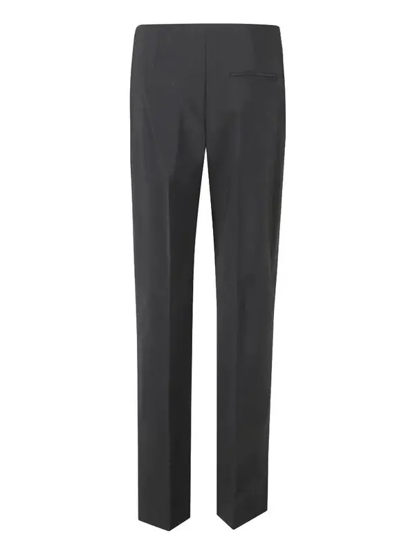 Alberta Ferretti Pressed Crease Straight-leg Trousers - Black