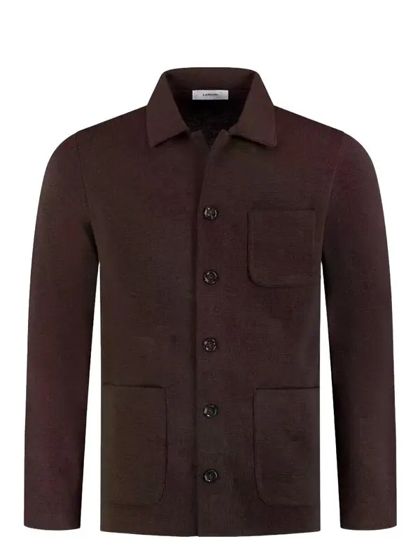 LARDINI Button-up Knitted Jacket - Brown