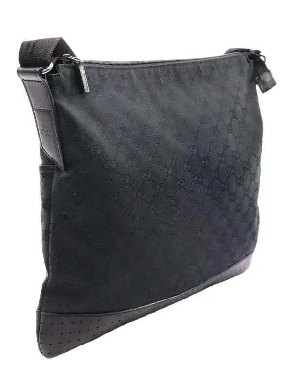 Gucci Gg Canvas Shoulder Bag - Black