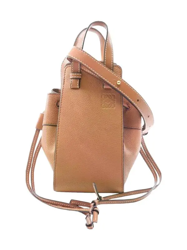 Loewe 2000s Mini Hammock Leather Tote Bag - Brown