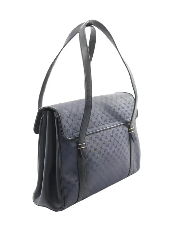 Gucci 2000s Micro Gg Plus Shoulder Bag - Blue