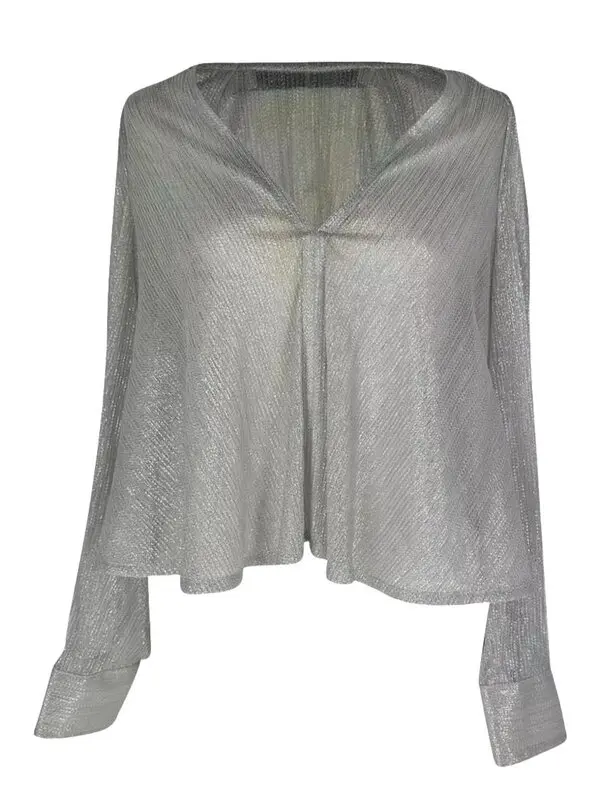 IRO PARIS Noumea V-neck Blouse - Silver