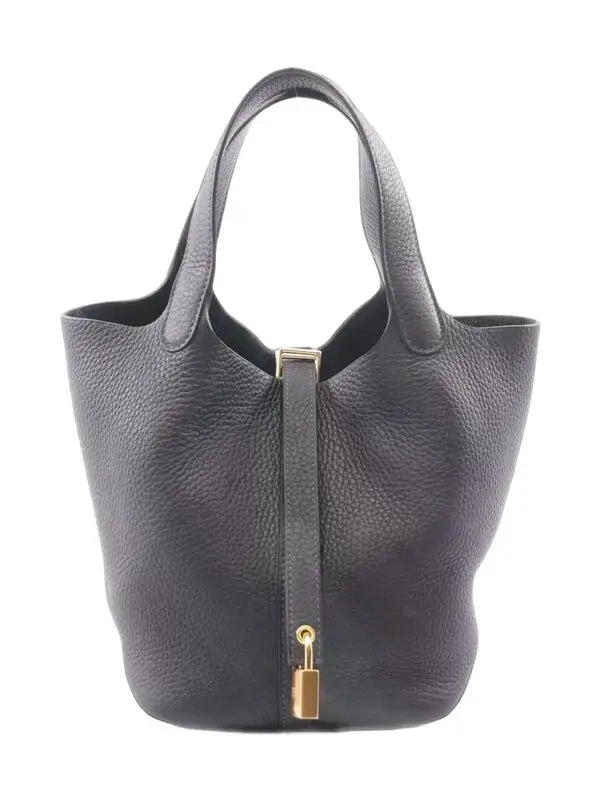 Hermès 2026 Pm Picotin Lock Leather Tote Bag - Blue
