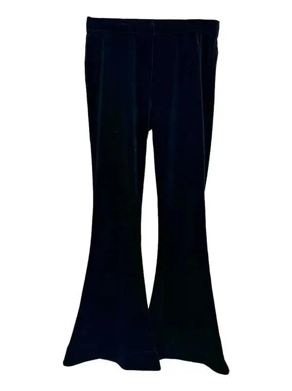 GANNI Velvet Flared Trousers - Blue