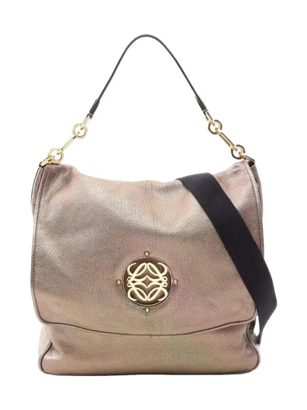 Loewe 2000s Anagram Maia Shoulder Bag - Gold