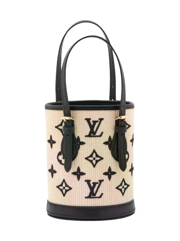 LOUIS VUITTON Monogram Cotton Nano Bucket Bag - Neutrals