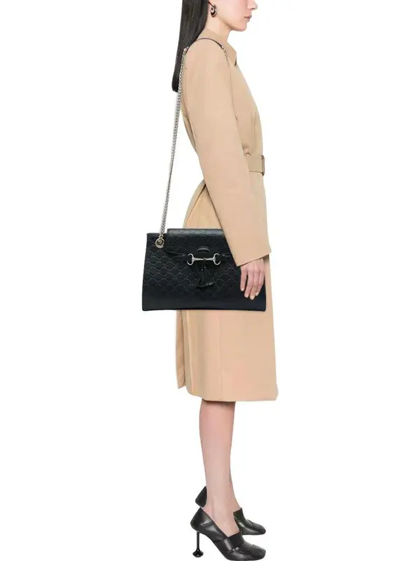 Gucci Large Guccissima Emily Shoulder Bag - Black