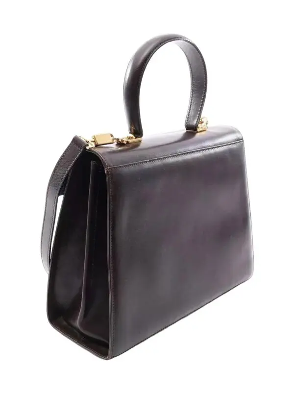 FERRAGAMO 2010s Gancini Flip-lock Tote Bag - Brown