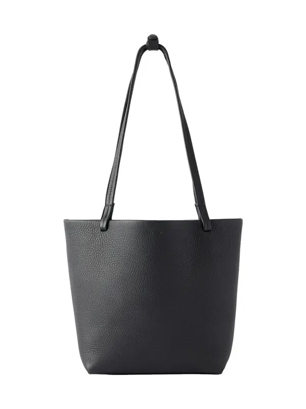 THE ROW Park Medium Textured-leather Tote - Black