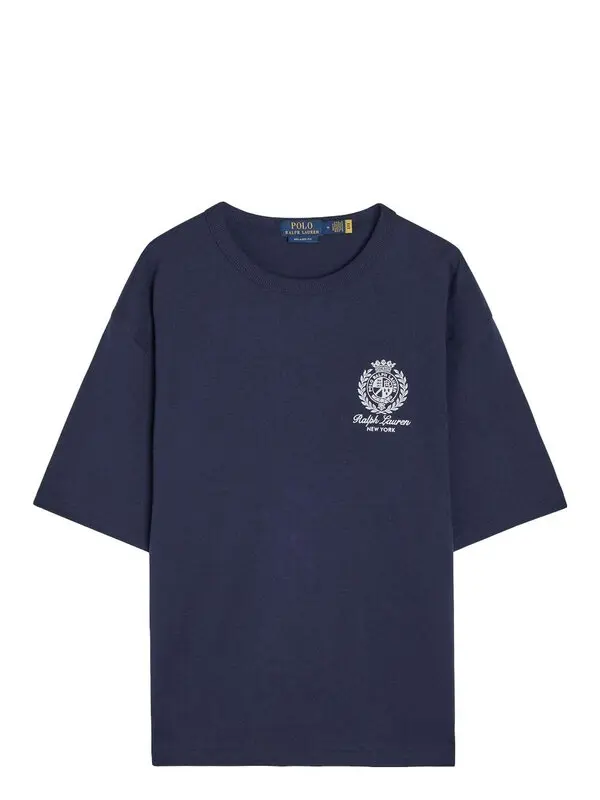 Polo Ralph Lauren Logo-embroidered Cotton T-shirt - Navy