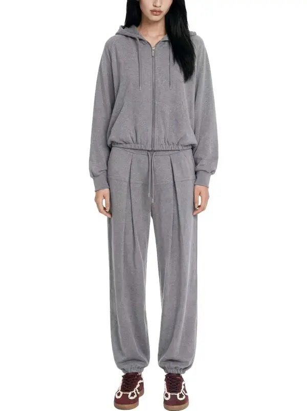Sportmax Pleated Track Pants - Grey