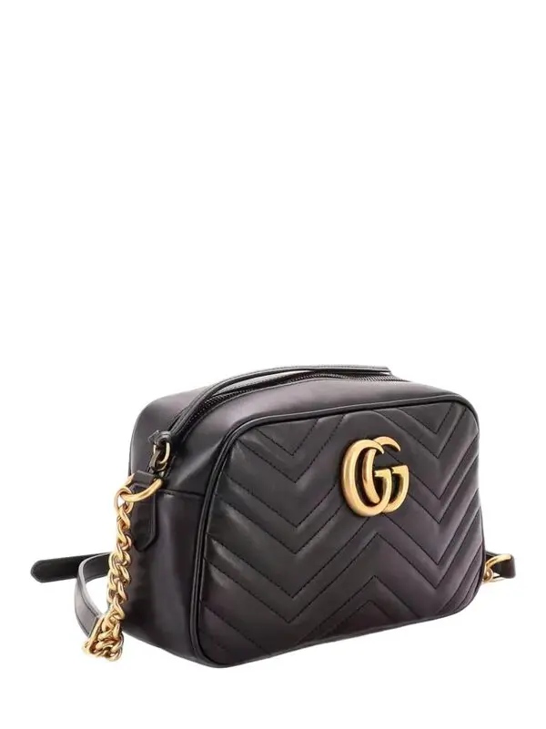 Gucci Gg Marmont Matelassé Leather Small Cross Body Bag - Black
