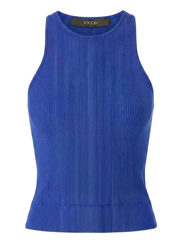 TOCCIN Avery Ribbed Racerback Tank Top - Blue