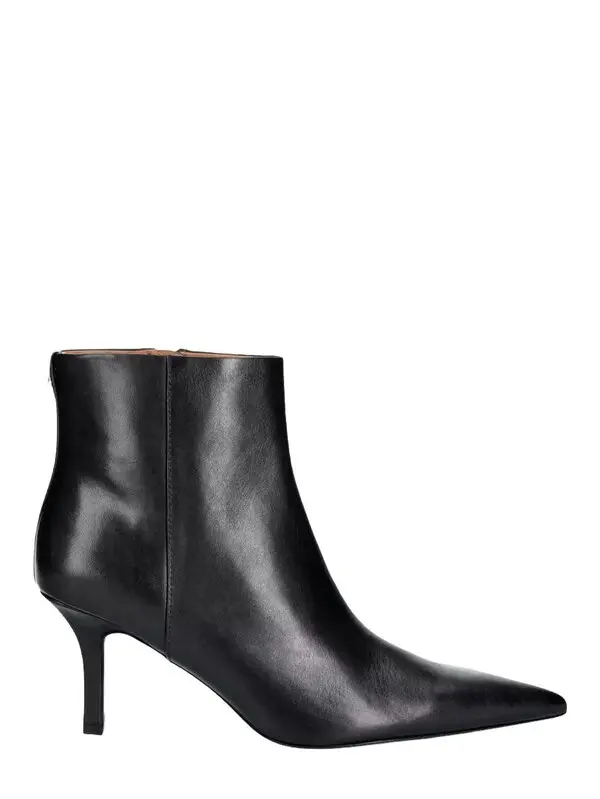 Patrizia Pepe Leather Pointed Toe Ankle Boots - Black