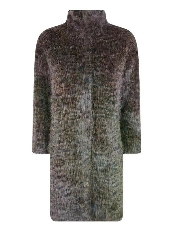 BETTA CORRADI Leopard-print Faux-fur Coat - Brown