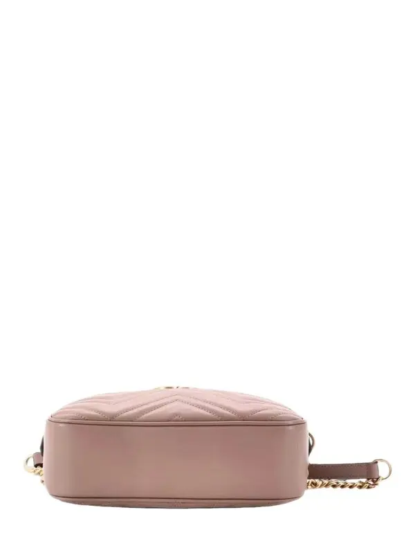 Gucci Gg Marmont Shoulder Bag Matelasse Leather Small Crossbody Bag - Neutrals