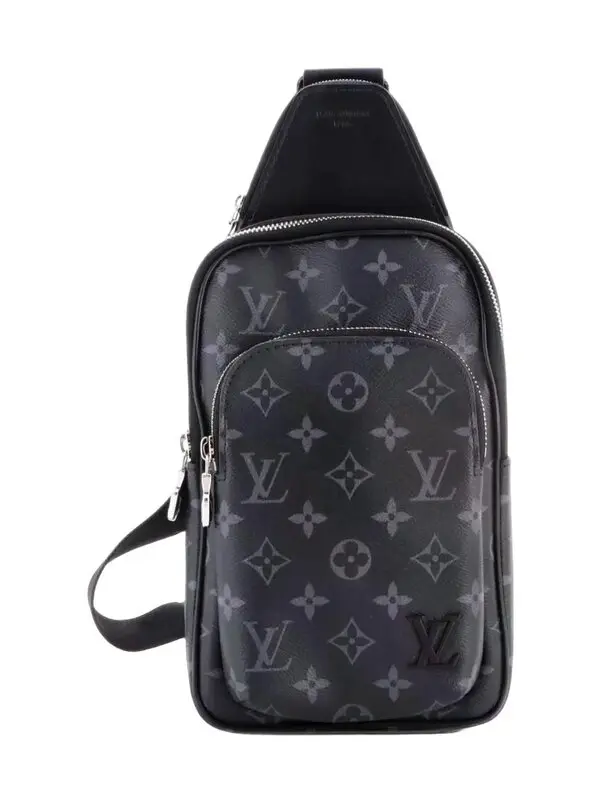 LOUIS VUITTON Avenue Sling Bag Nm Monogram Eclipse Canvas Crossbody Bag - Black