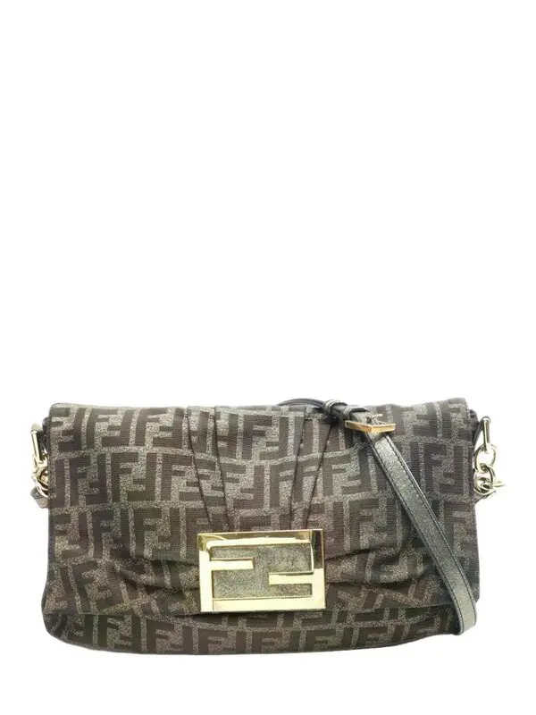 Fendi 2000s Zucca Monogram Shoulder Bag - Brown