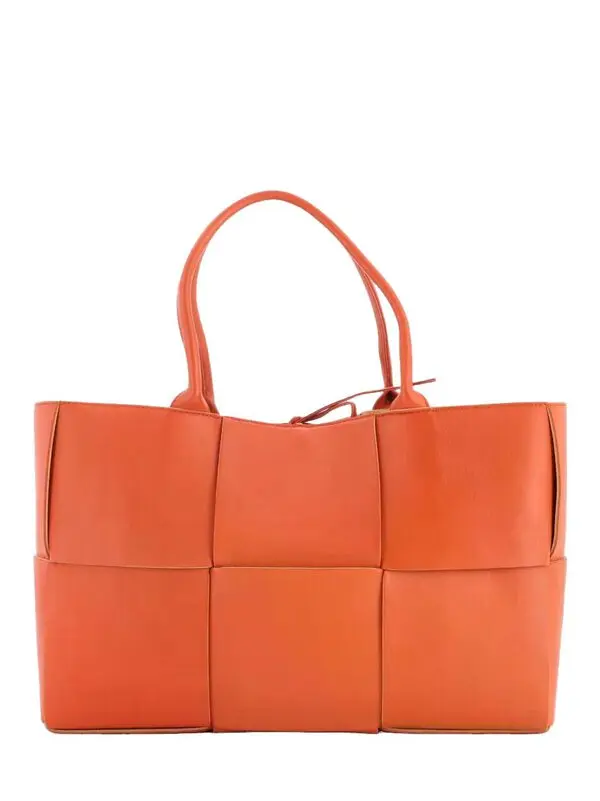 Bottega Veneta Maxi Intrecciato Leather Medium Tote Bag - Brown