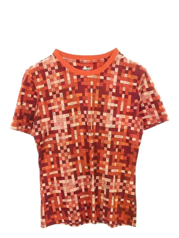 Hermès Bolduc Check T-shirt - Orange