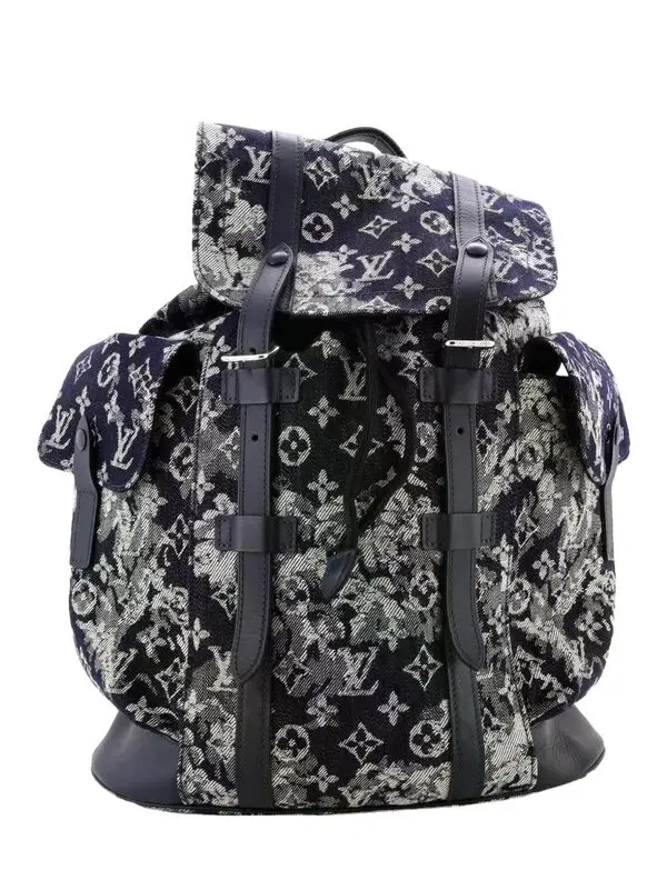 LOUIS VUITTON Christopher Monogram Tapestry Canvas Pm Backpack - Blue