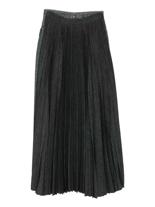 Mihara Yasuhiro Pleated Maxi Skirt - Grey