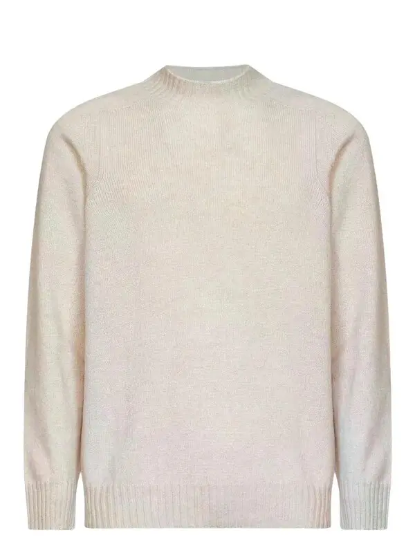 D4.0 Mock-neck Saddle-shoulder Sweater - Neutrals
