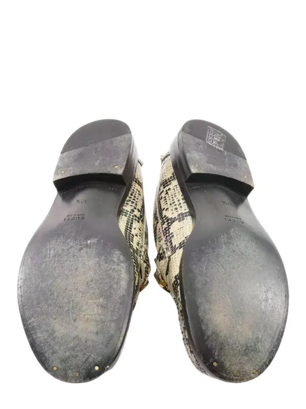 Gucci 2010s Python-embossed Loafers - Neutrals