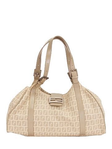 Fendi Zucchino Shoulder Bag - Neutral
