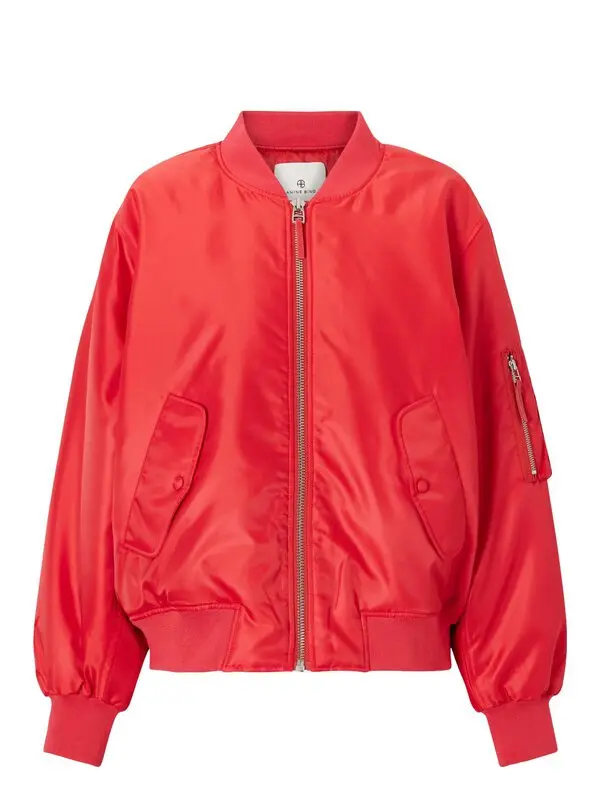 ANINE BING Leon Shell Bomber - Red
