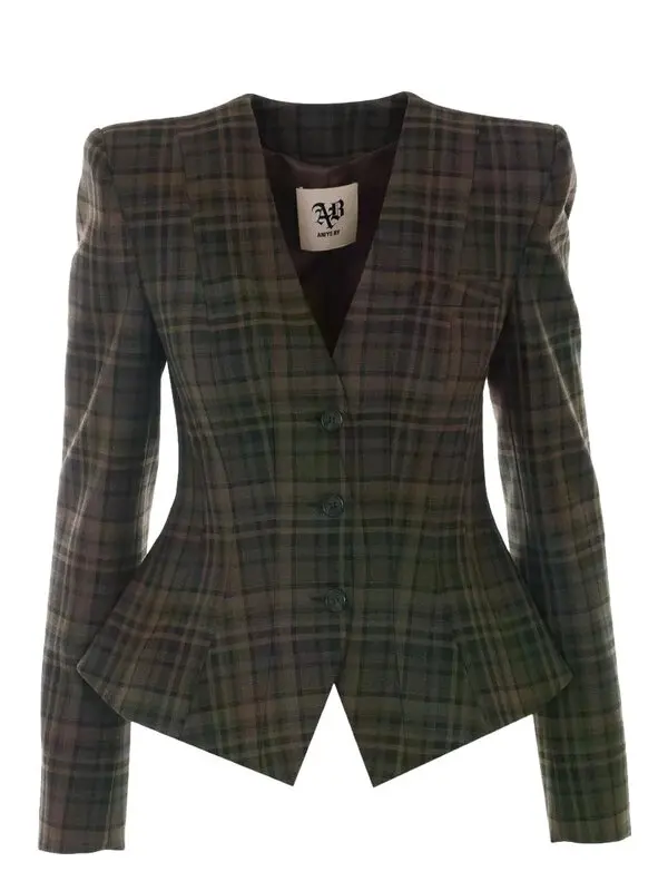 ANIYE BY Mini Noa Check-pattern Blazer - Brown