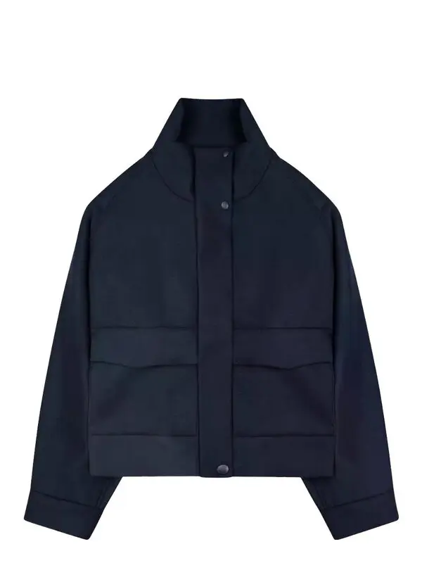 NINE:INTHE:MORNING High-neck Press-stud Jacket - Blue