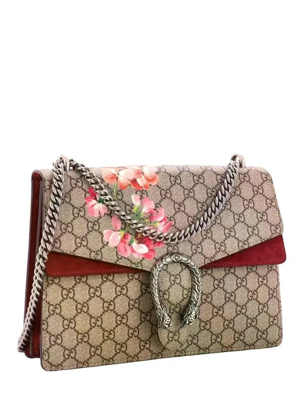 Gucci Dionysus Bag Blooms Print Gg Coated Canvas Medium Shoulder Bag - Brown