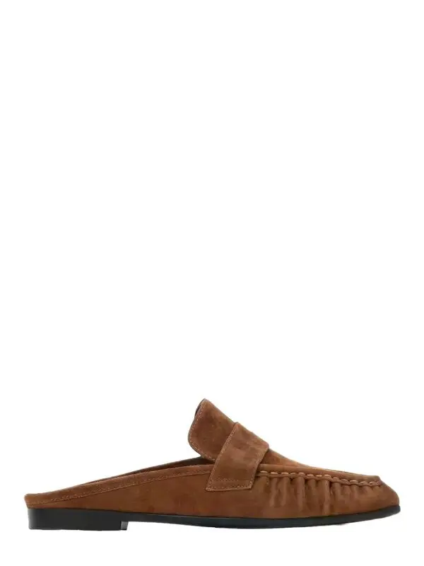 BLACK SUEDE STUDIO Gabby Suede Flat Mules - Brown