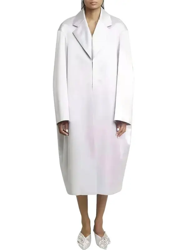 Givenchy Lighter Oversized Cocoon Coat - Grey