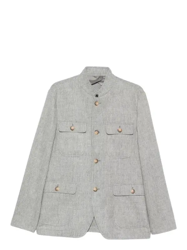 GRAN SASSO Button-up Wool Jacket - Grey