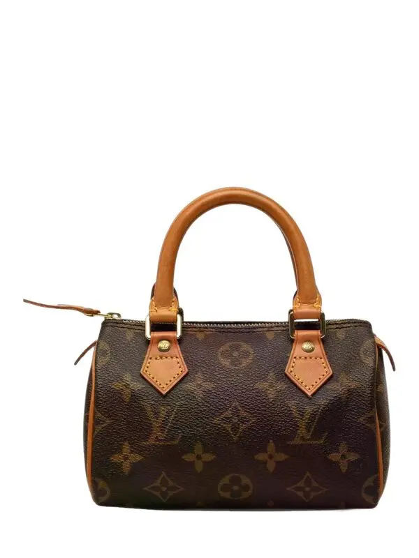 LOUIS VUITTON Monogram Mini Speedy Hl Satchel - Brown