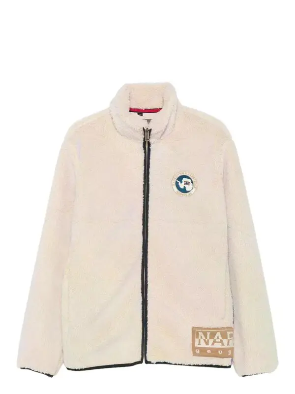 NAPAPIJRI Logo-patch Fleece Jacket - Neutrals