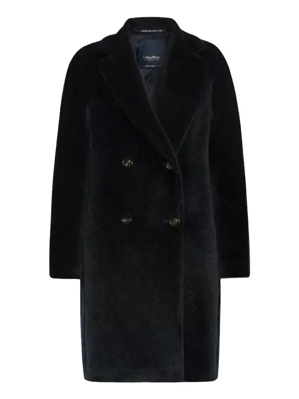 Max Mara Roseto Double-breasted Coat - Blue