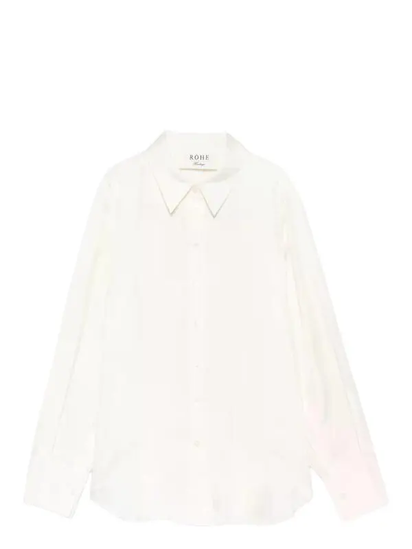 RÓHE Silk Long-sleeve Shirt - Neutrals