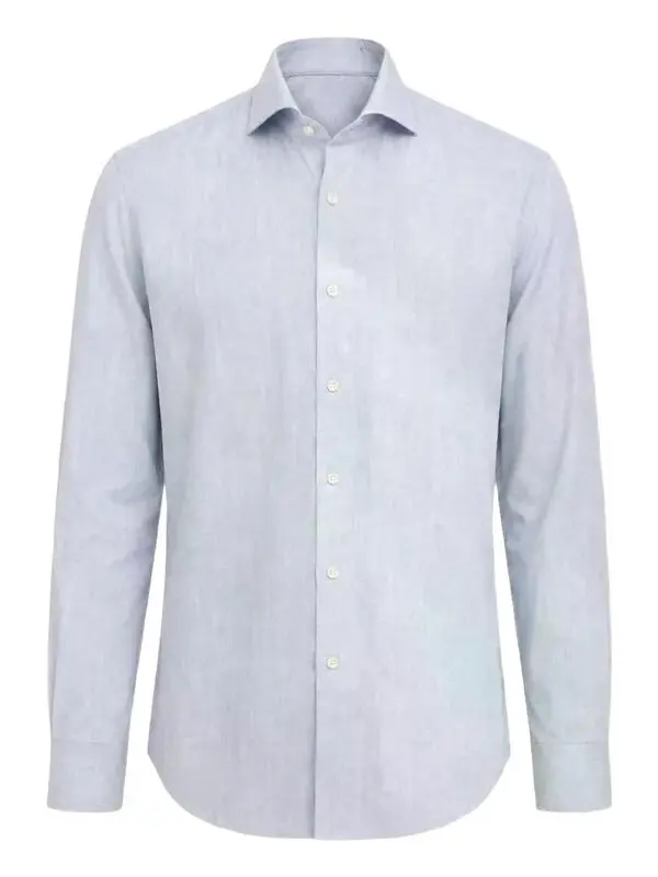 XACUS Button-fastening Long-sleeve Shirt - Blue