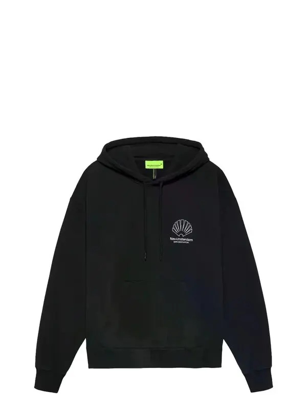NEW AMSTERDAM SURF ASSOCIATION Logo-print Hoodie - Black