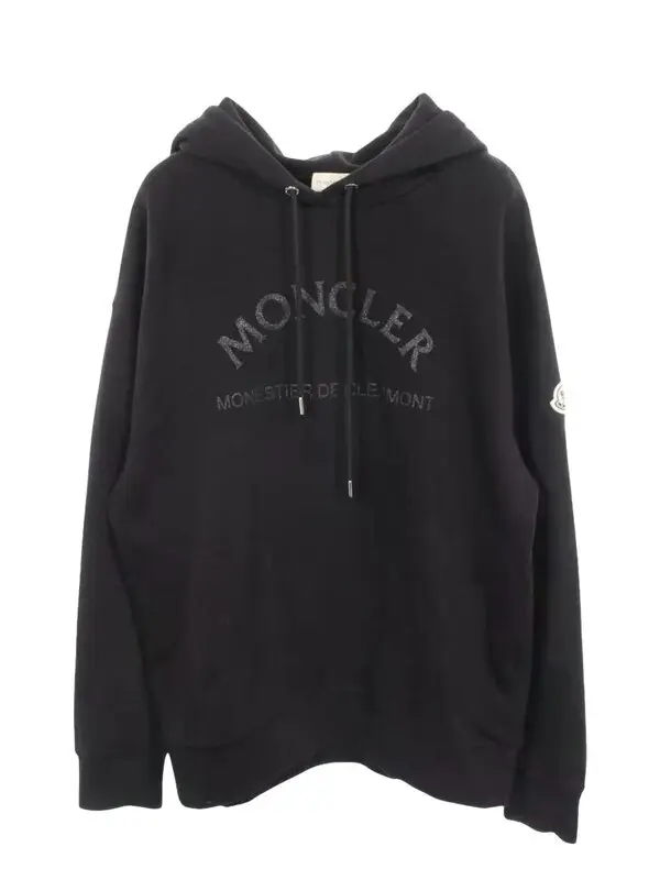 Moncler 2010s Glitter-logo Hoodie - Black