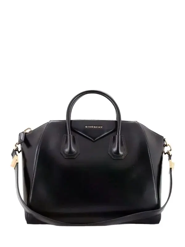 Givenchy Antigona Glazed Leather Satchel - Black