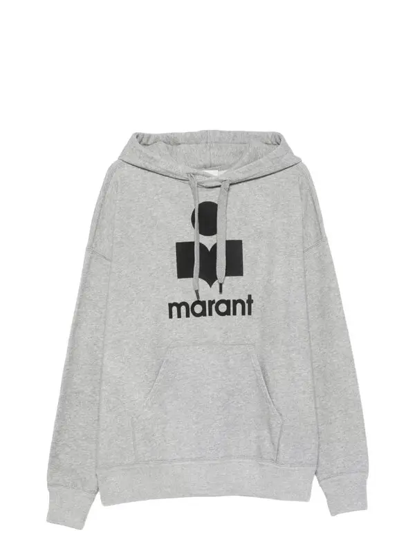MARANT Miley Logo-print Drawstring Hoodie - Grey